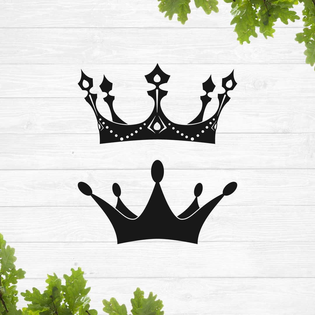 King Crown Svg, Queen's Crown Svg, Crown Stencil, Crown Silhouette - Etsy