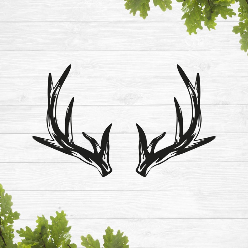 Deer Antlers Svg Antler Monogram Svg Split Antlers Svg - Etsy