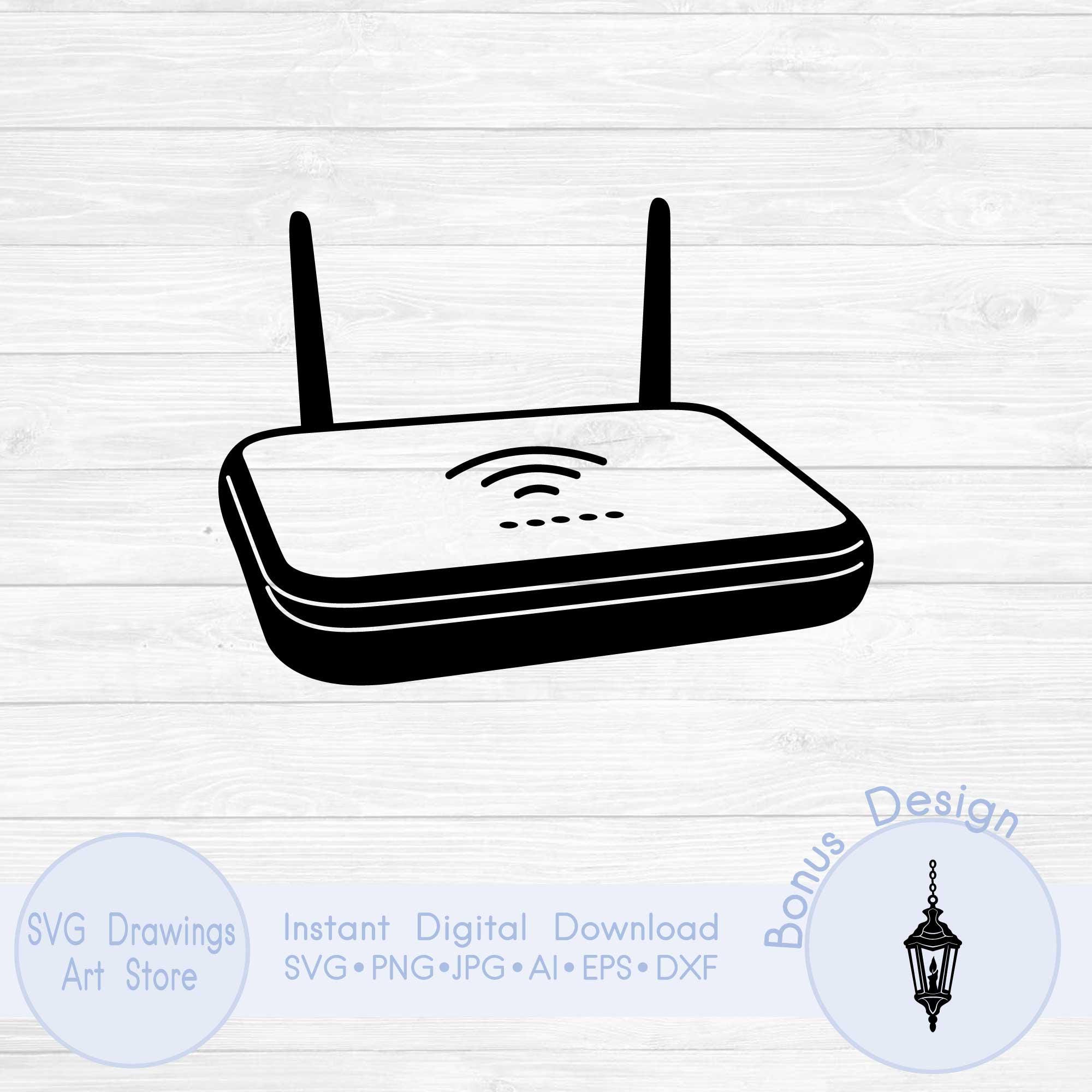 Wifi Router Svg, Router Svg, Modem Svg - Etsy