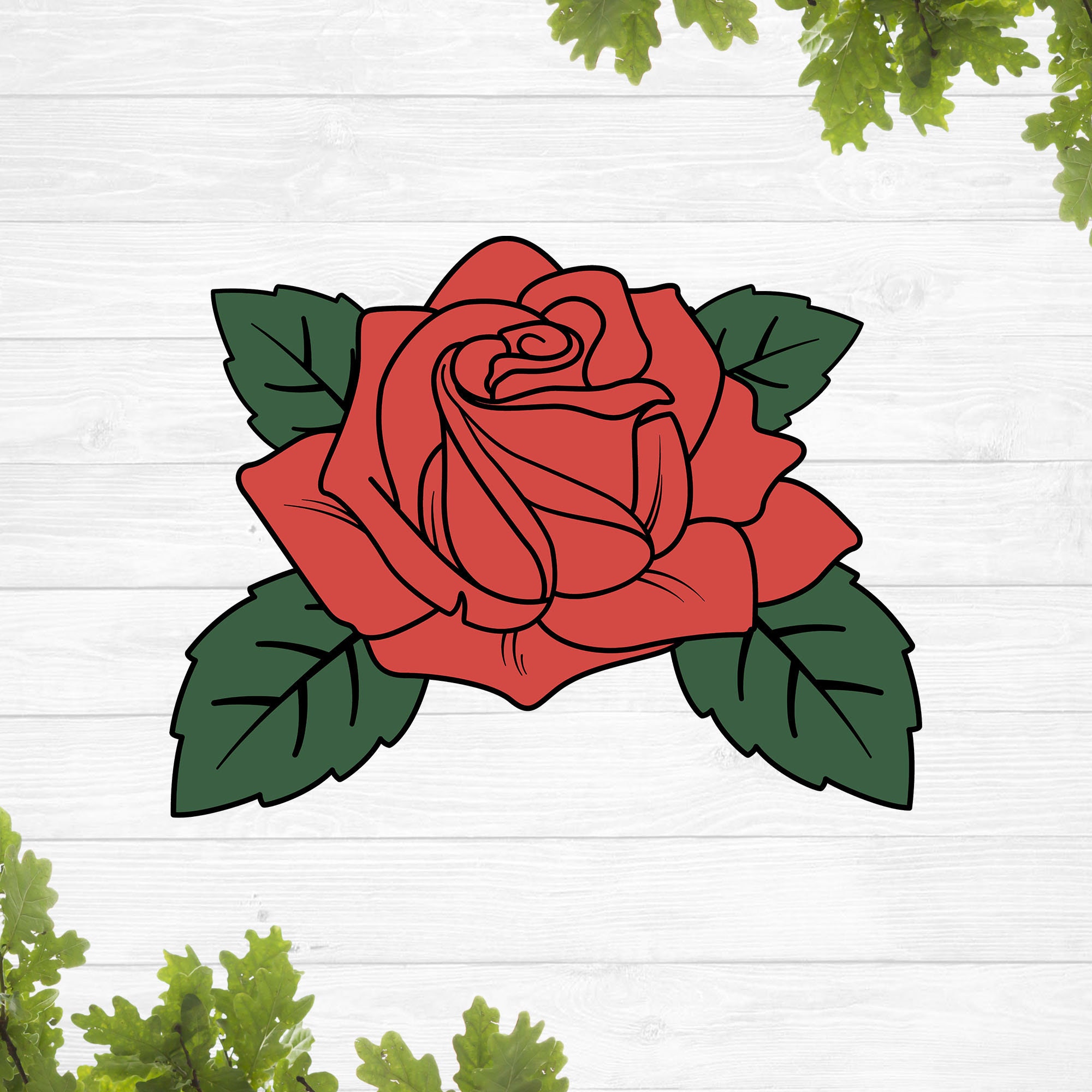Rose Svg, Rose Flower Vector, Red Rose Svg, Rose Outline Svg - Etsy