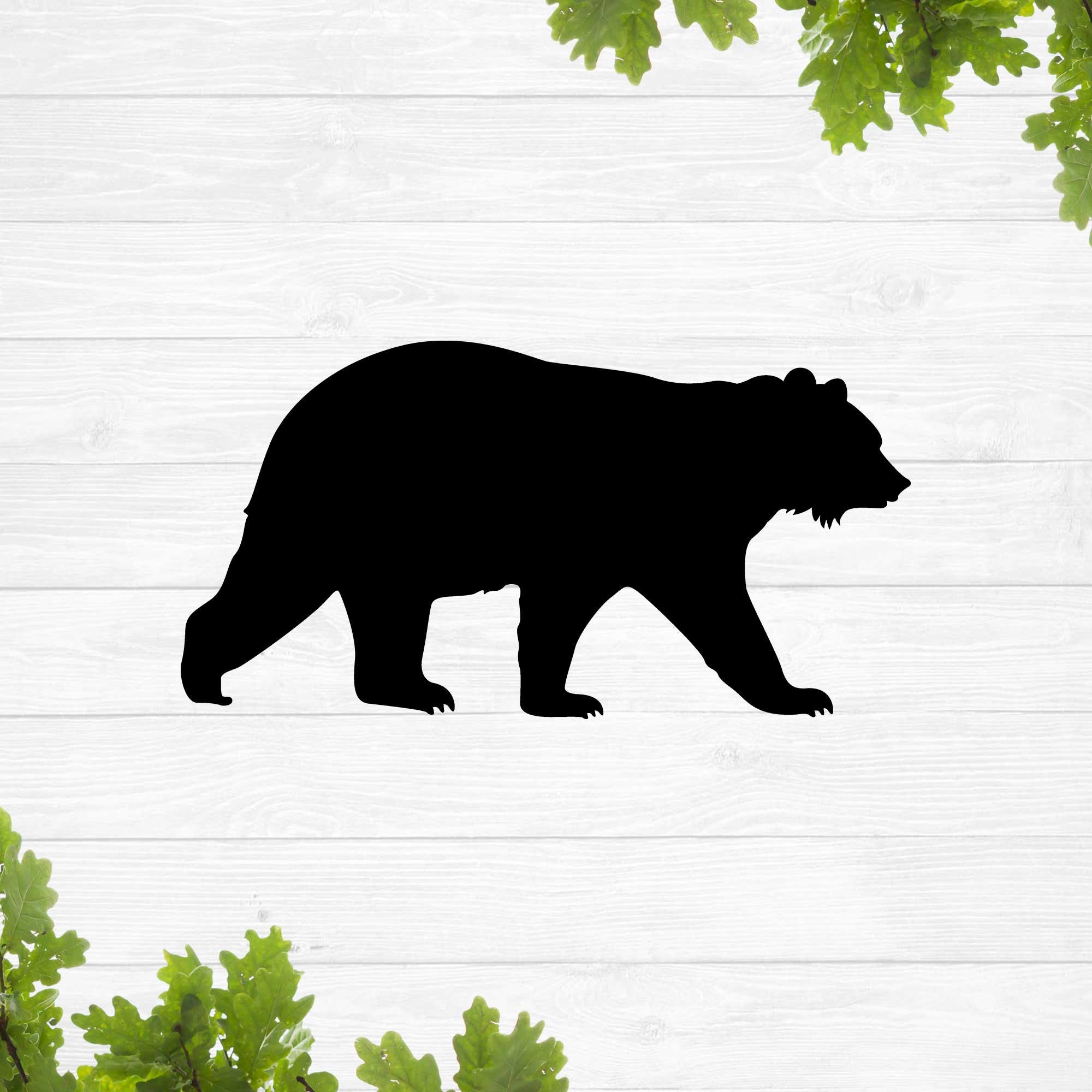 Black Bear Silhouette Pattern