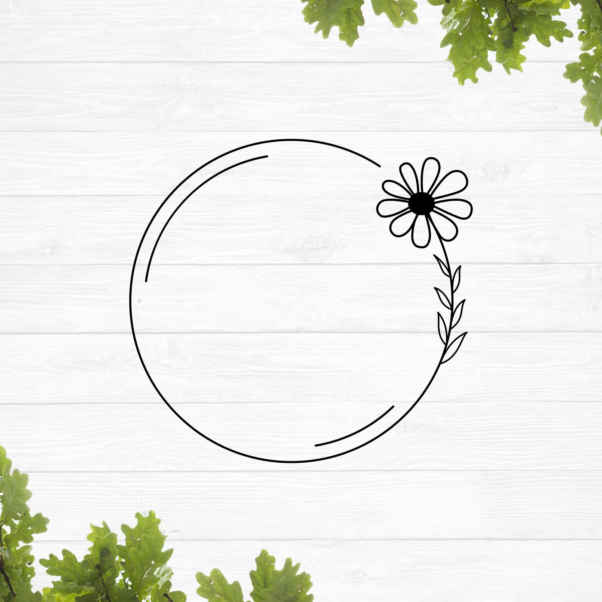 Floral Frame Svg, Wedding Frame Svg, Daisy Frame Svg, Border Svg ...