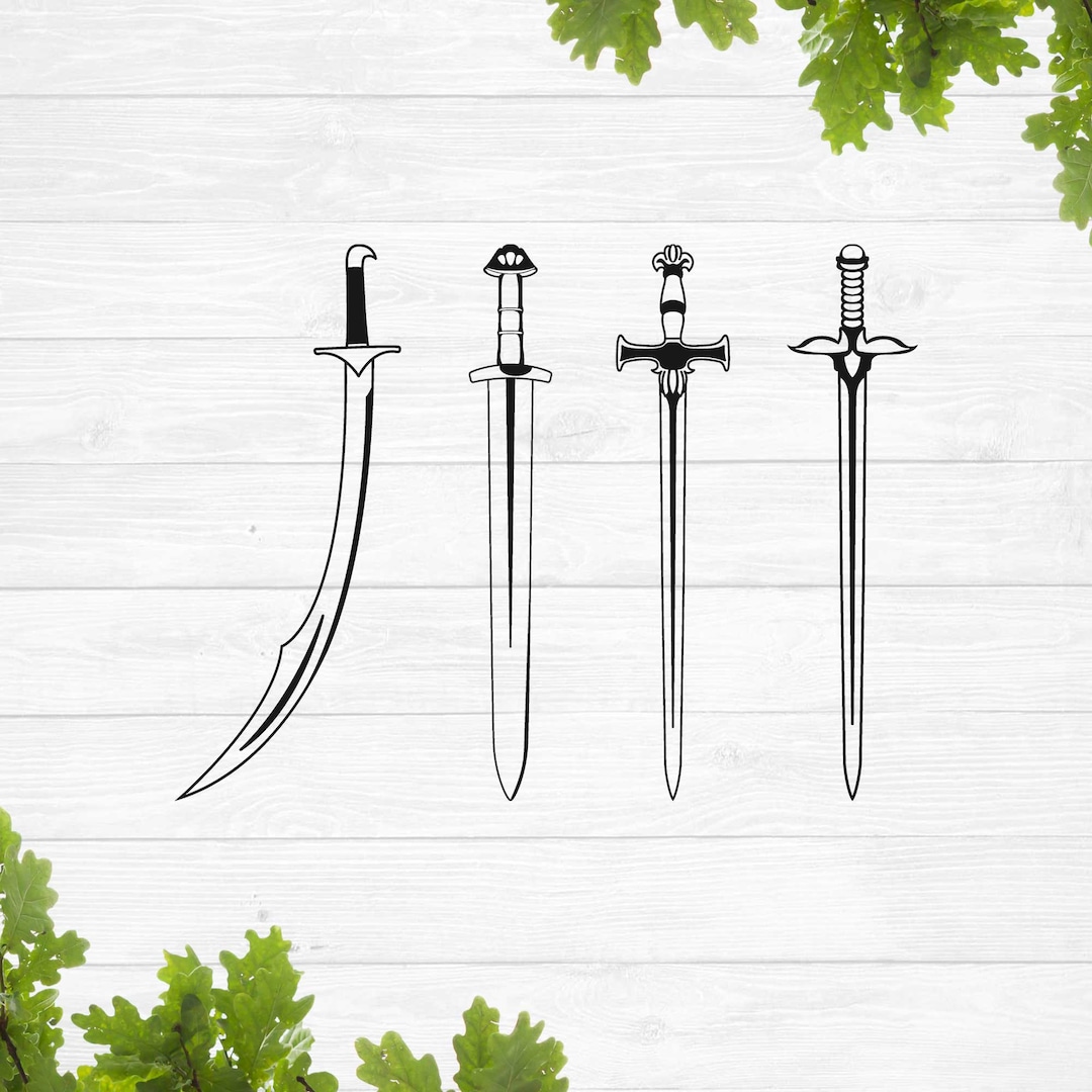 Sword Svg, Dagger Svg, Pirate Swords Svg, Sword Outline Svg - Etsy