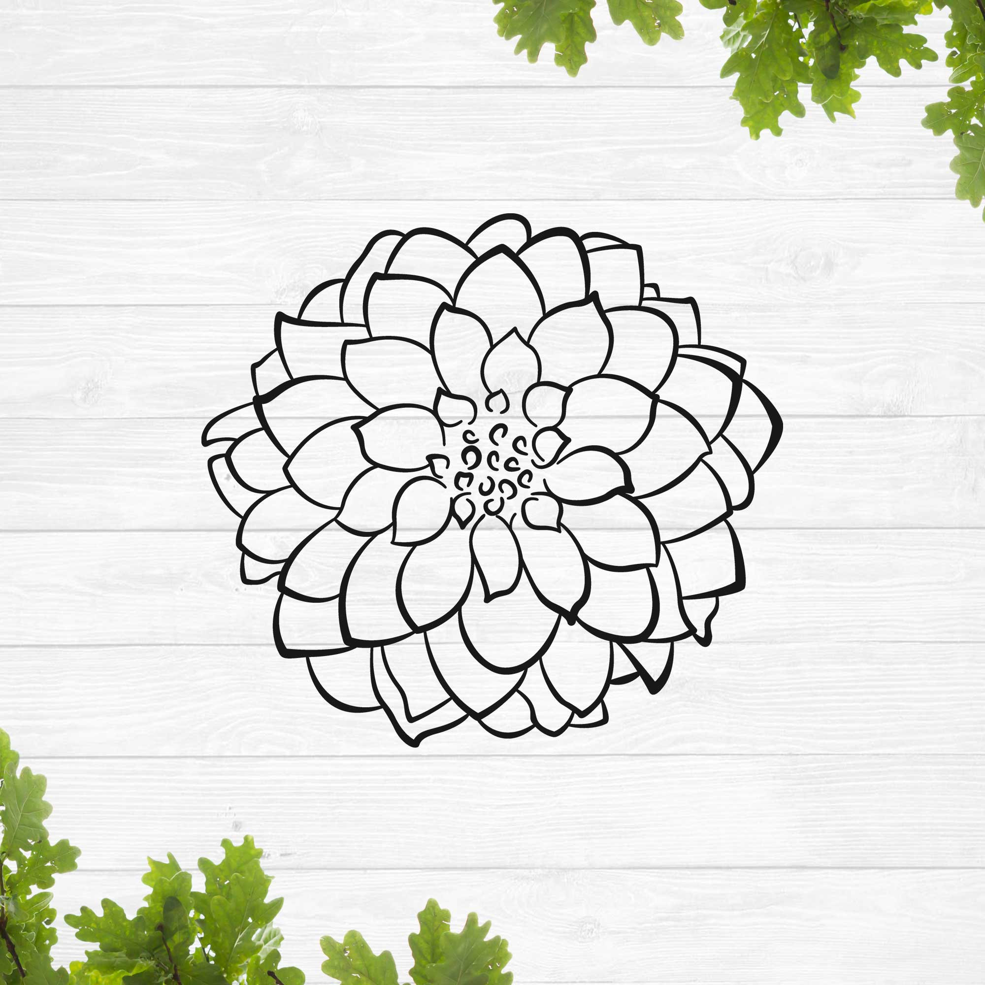 Dahlia Svg, Dahlia Flower Svg, Dahlia Silhouette Svg, Dahlia Stencil ...