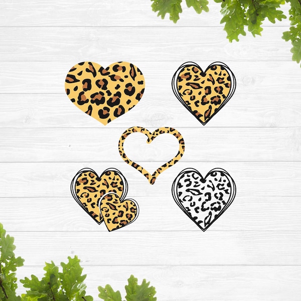 Cheetah Print Heart Svg - Etsy