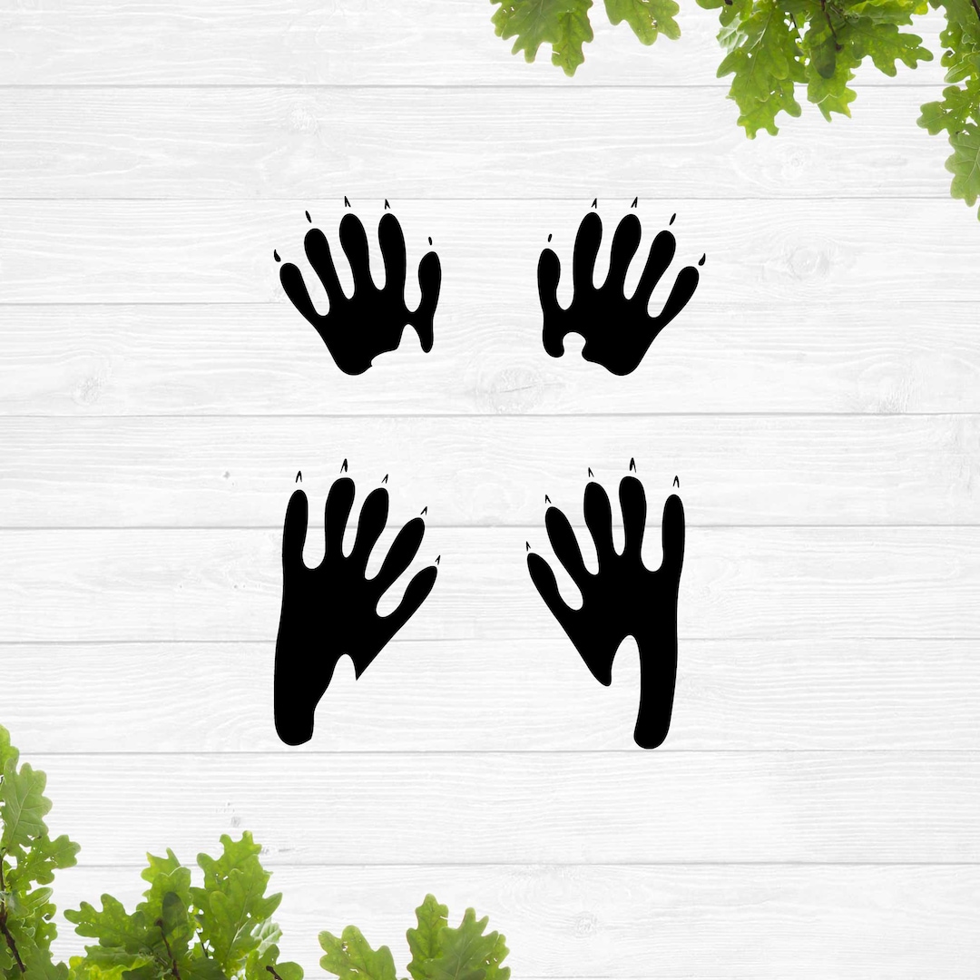Raccoon Track Svg, Animal Feet Svg, Raccoon Print Svg, Coon Track Svg ...