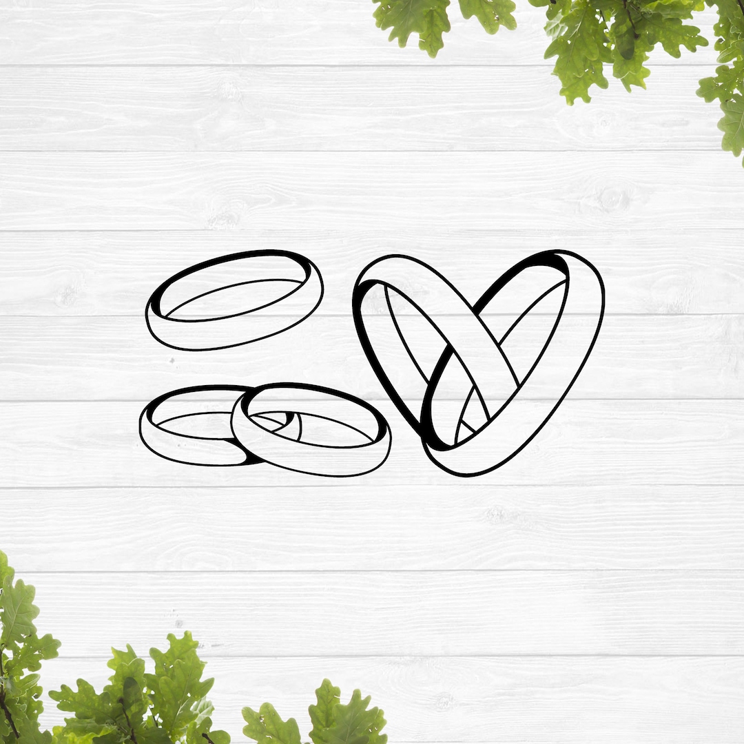 Interlocking Wedding Rings Svg, Intertwined Wedding Rings Svg, Wedding ...