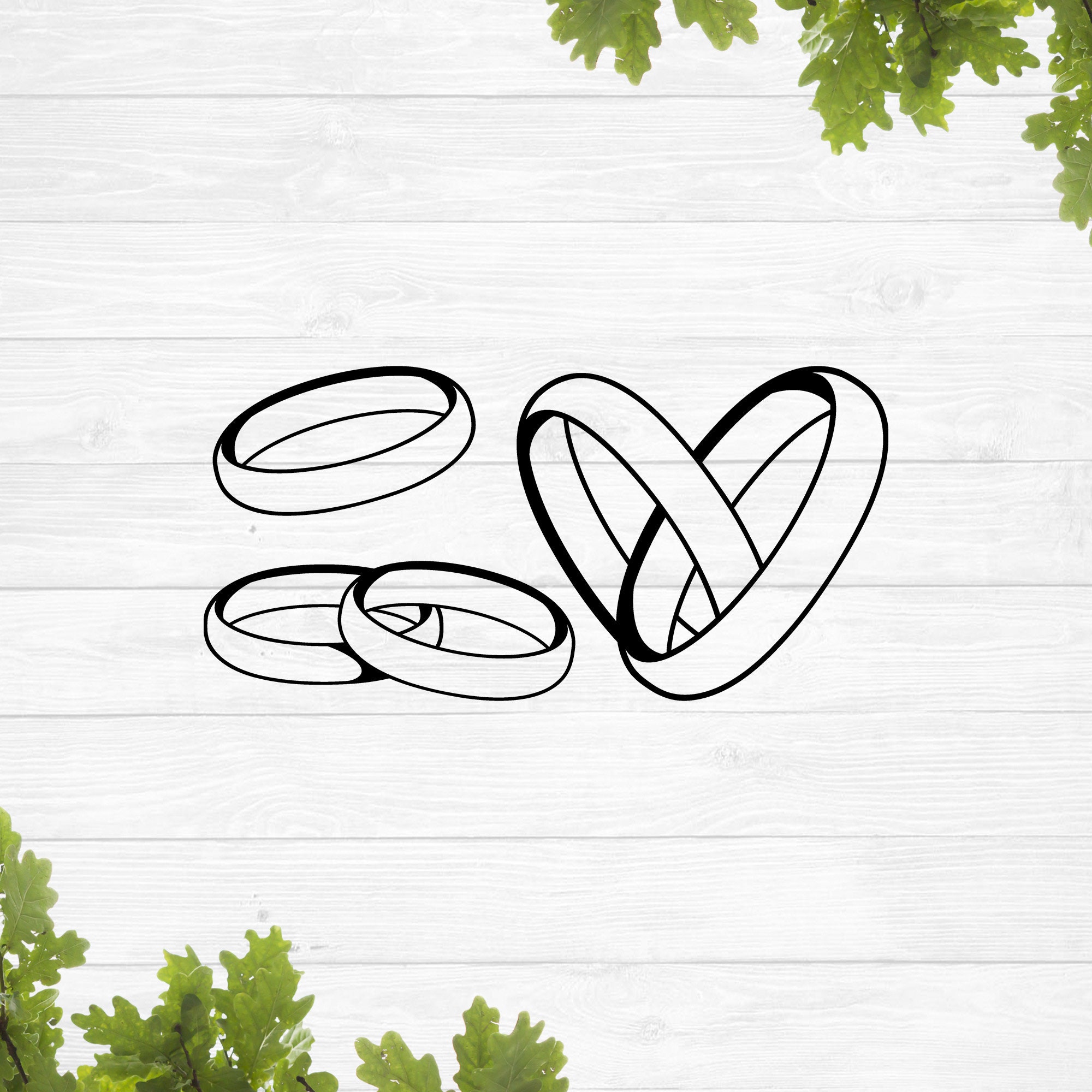 Interlocking Wedding Rings Svg, Intertwined Wedding Rings Svg, Wedding ...