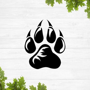 Wolf Paw Svg, Paw Monogram Svg, Paw Print Svg, Split Paw Svg - Etsy