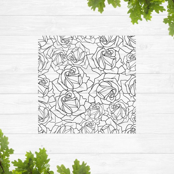 Seamless Rose Pattern Svg