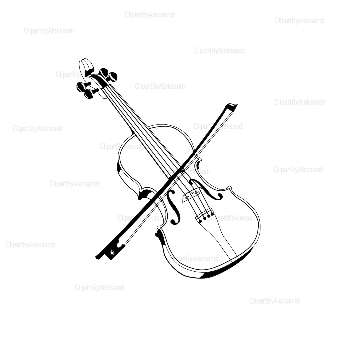 SVG Violin Svg 2 Violin Icon Svg Violin Png Musical | Etsy