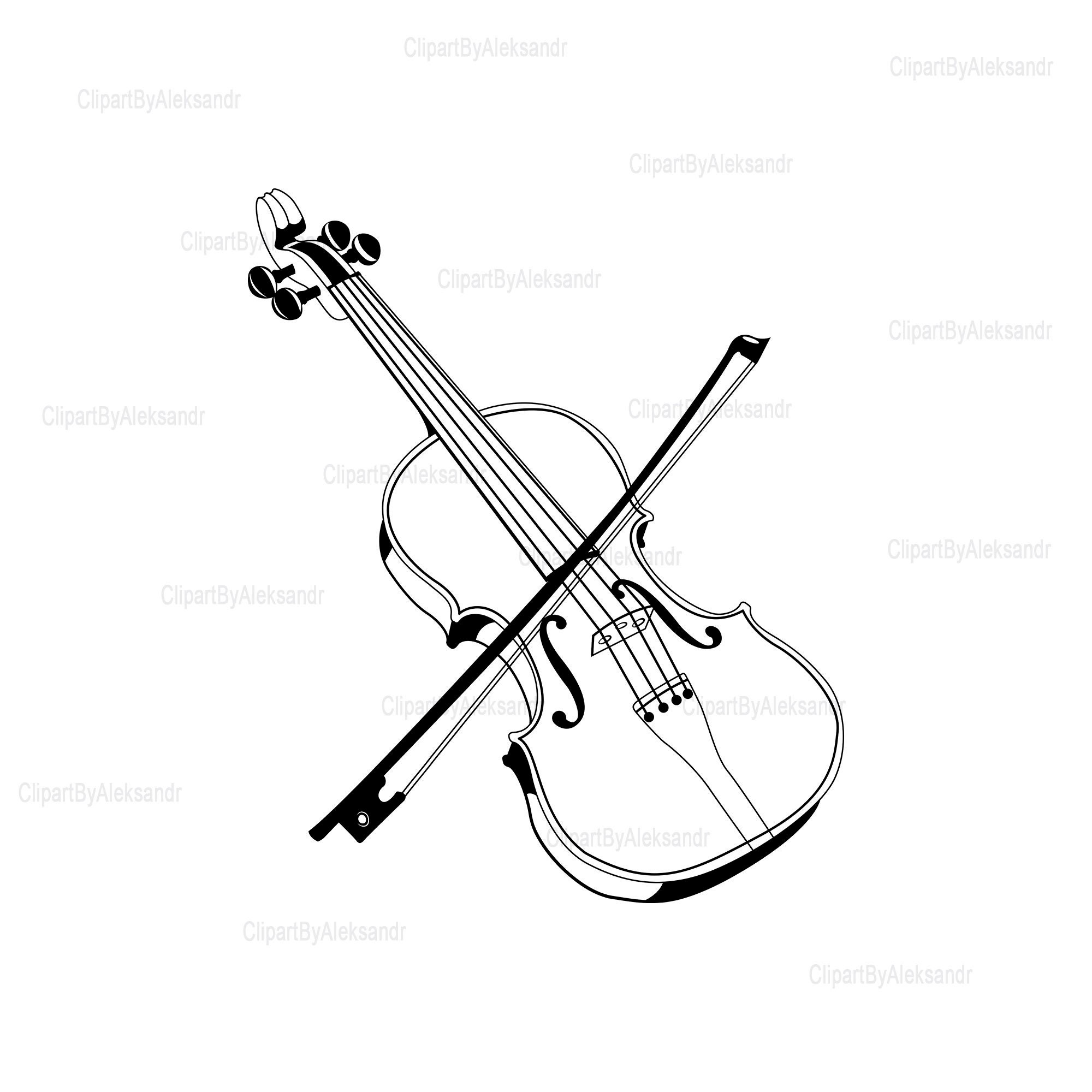 SVG violin svg 2 violin icon svg violin png musical | Etsy