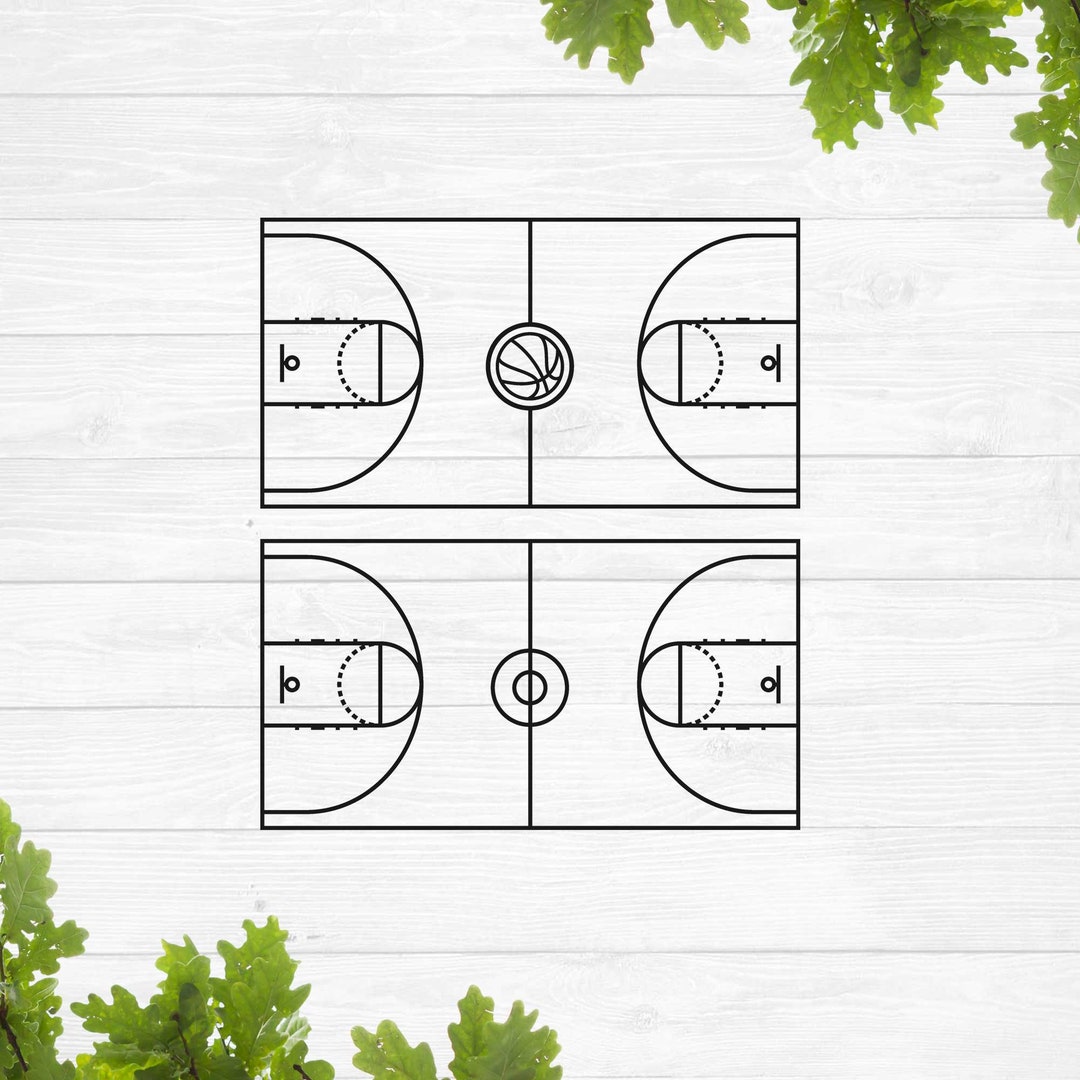 Basketball Court Svg - Etsy