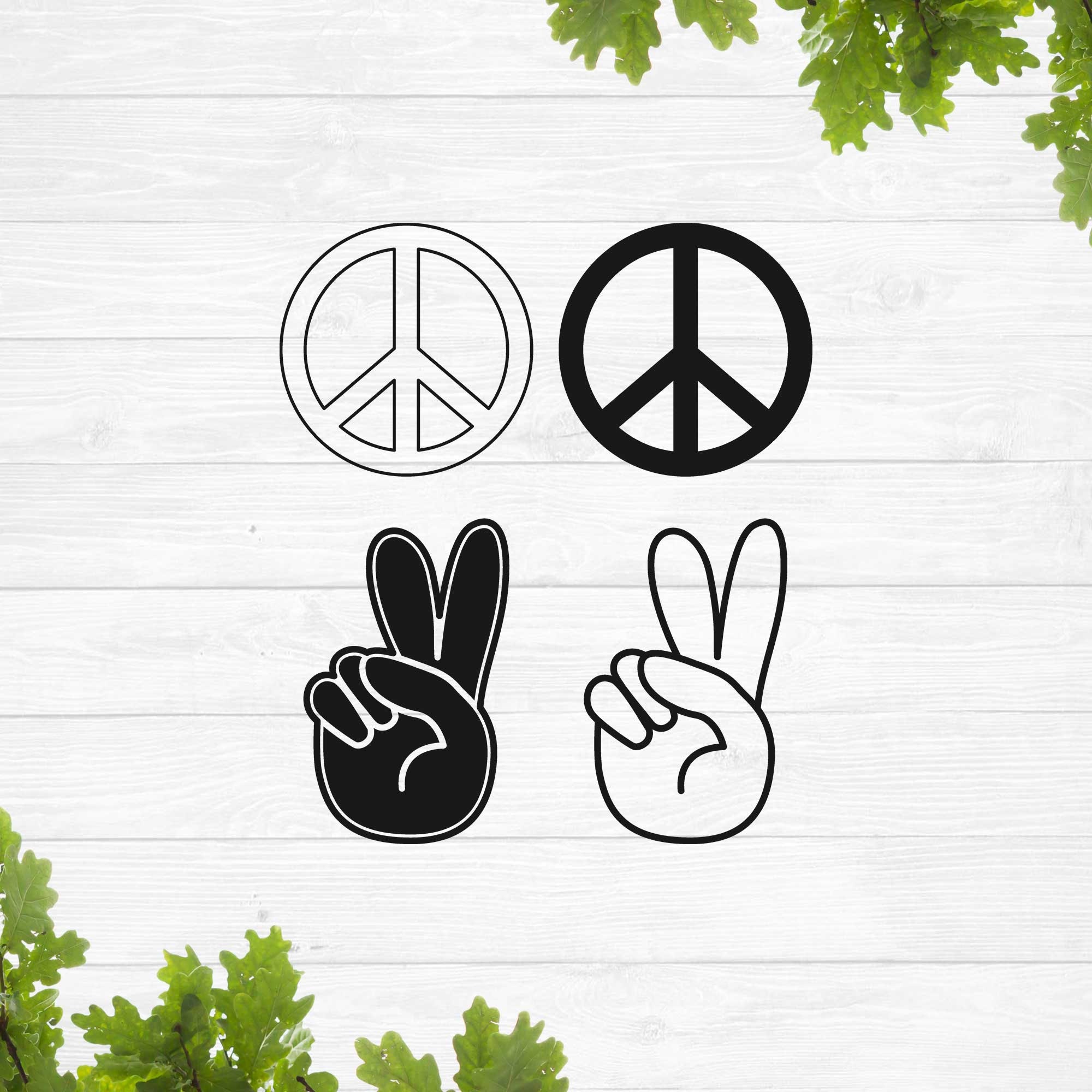 Peace Sign Svg, Peace Hand Svg, Peace Fingers Svg - Etsy
