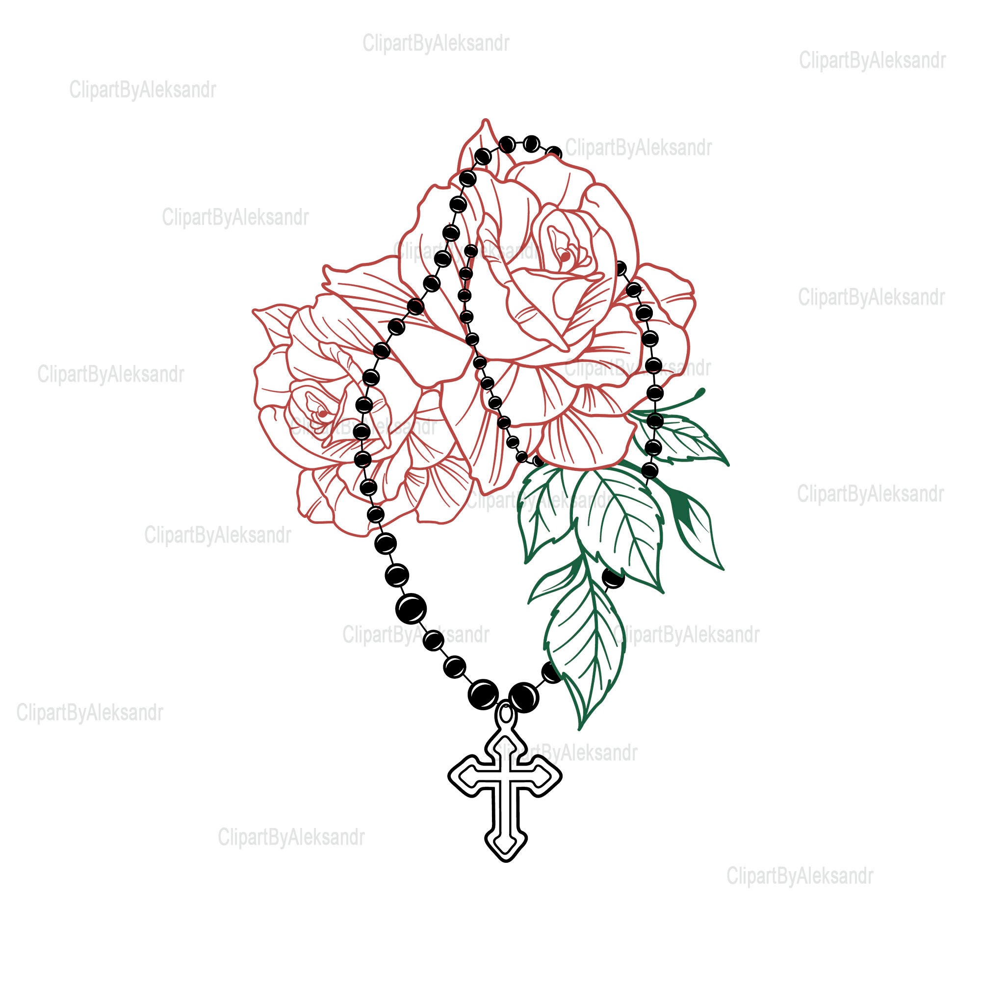 3 Layers Svg Rose With Rosary Svg Praying With Flowers Svg - Etsy Canada
