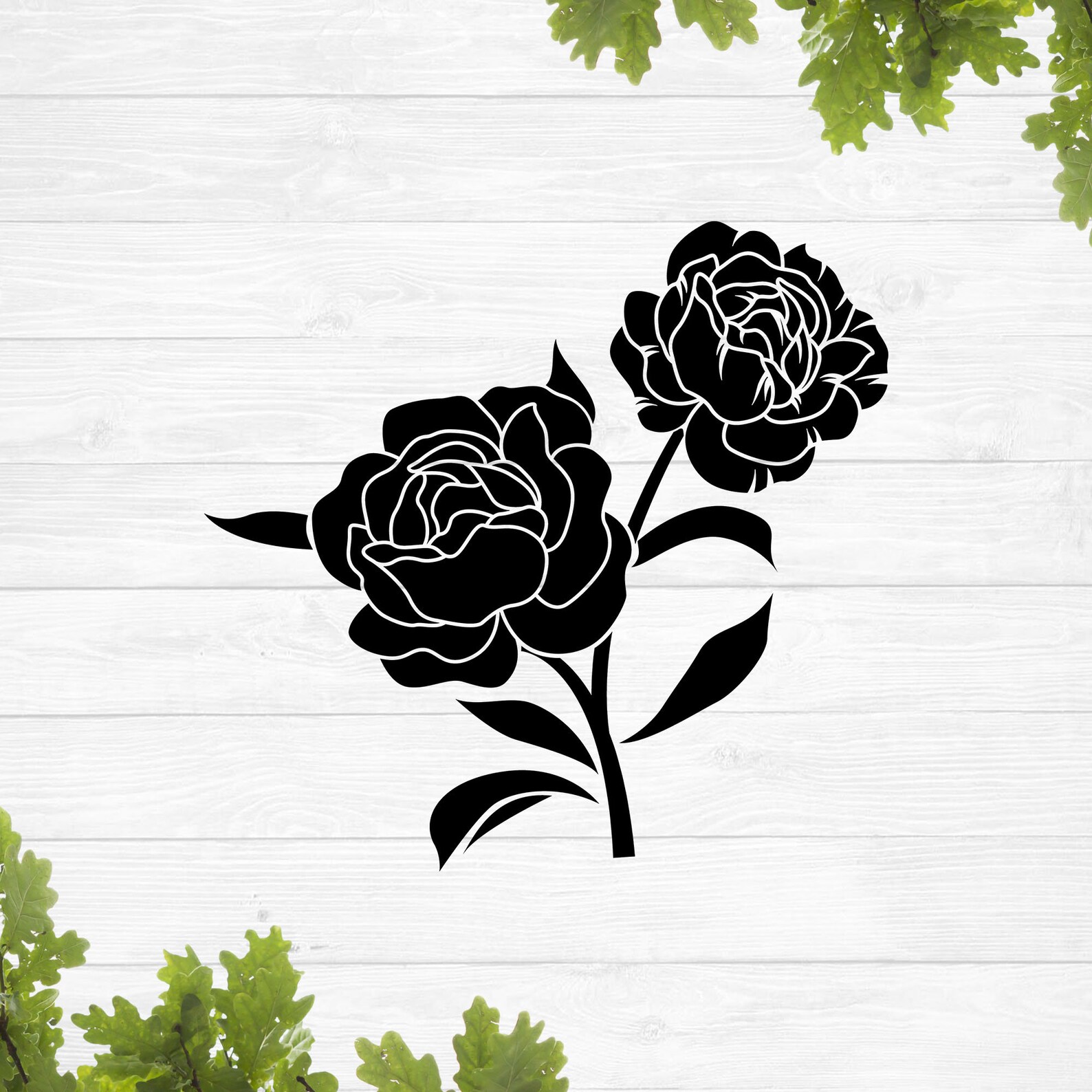 A Bouquet of Peonies Svg, Peony Svg, Peony Flower Clipart, Rose Svg ...