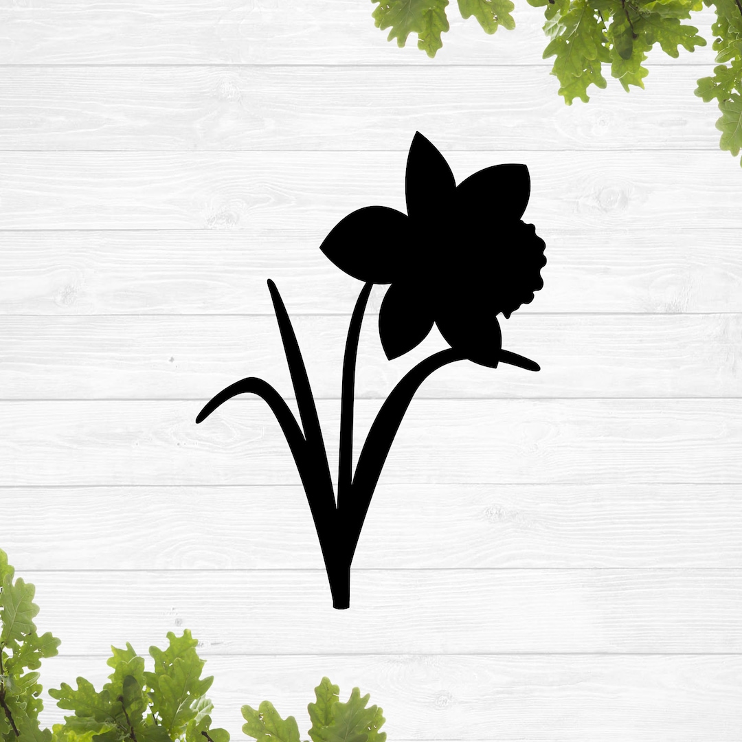 Daffodil Flower Svg, Daffodil Stencil, Narcissus Svg, Spring Flower Svg ...