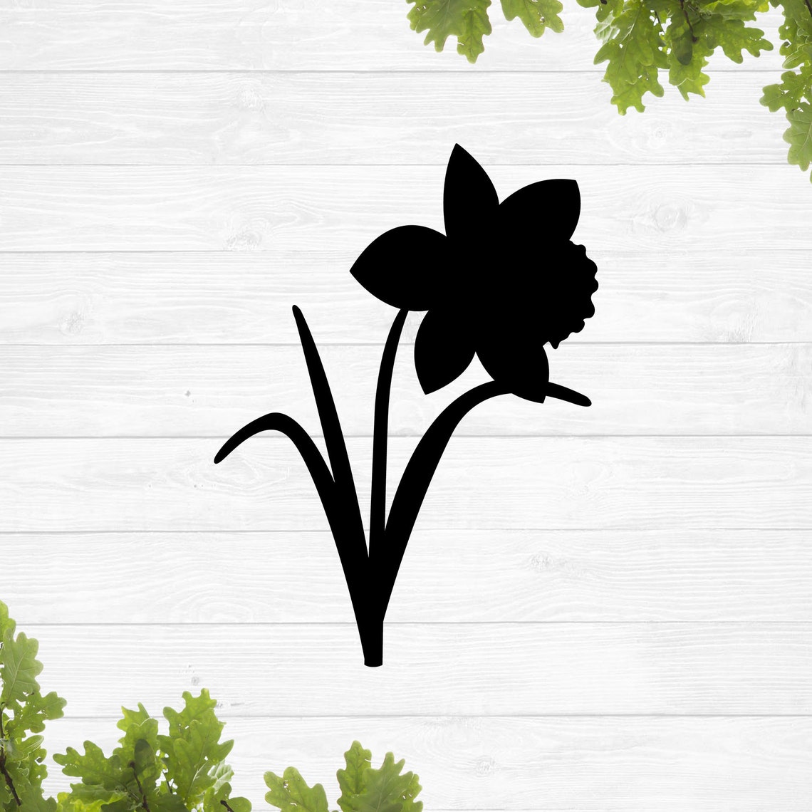 Daffodil Flower Svg Daffodil Stencil Narcissus Svg Spring - Etsy