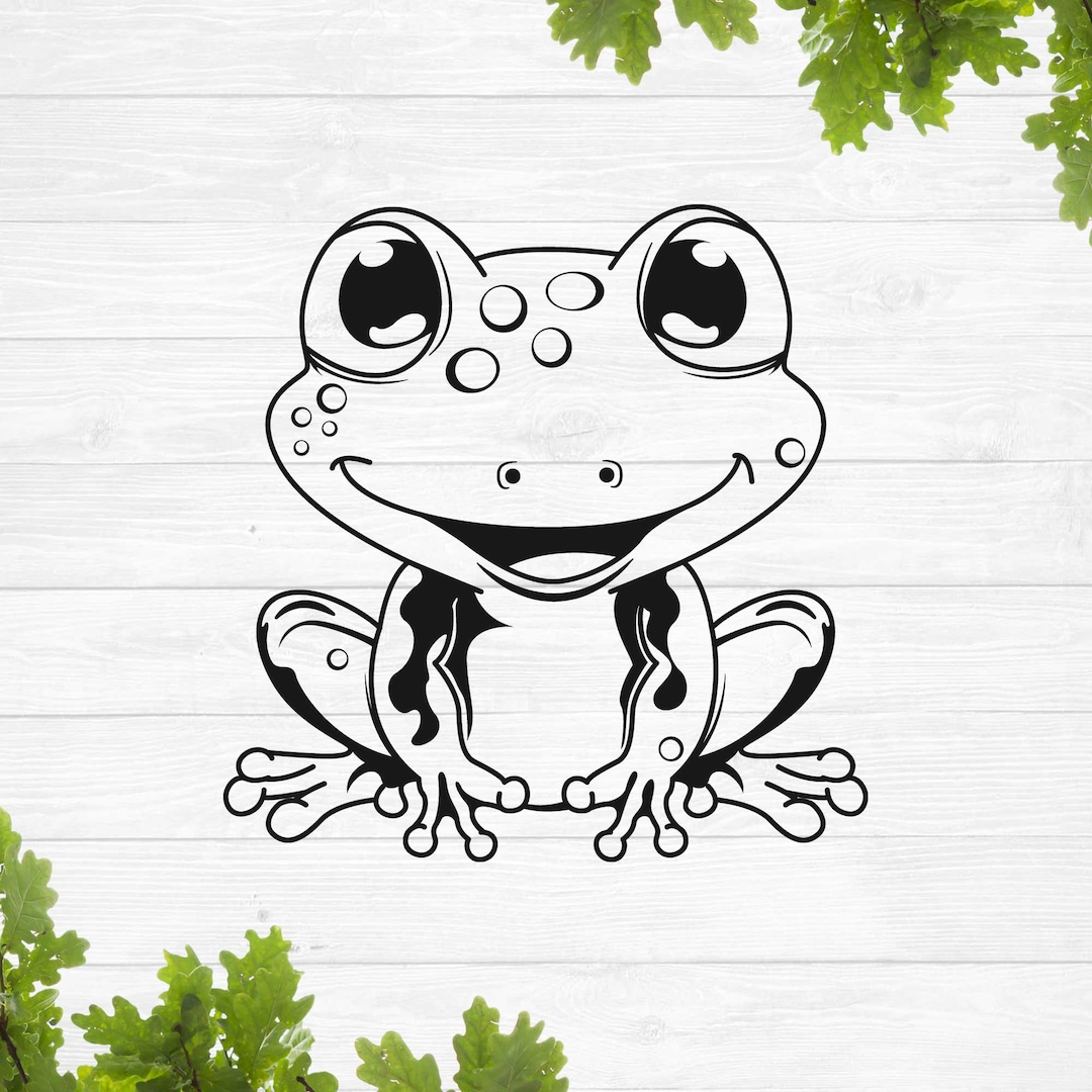 Frog Svg, Cute Frog Svg, Cartoon Frog Svg, Funny Animal Svg - Etsy