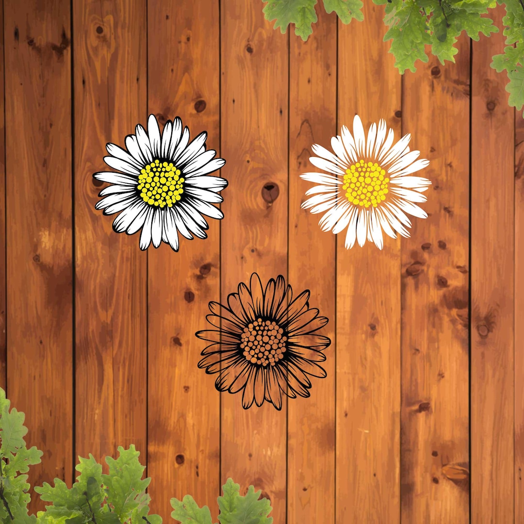 Daisy Flower Svg, Layered Daisy Svg, Gerbera Daisy Svg, Outline Daisy ...