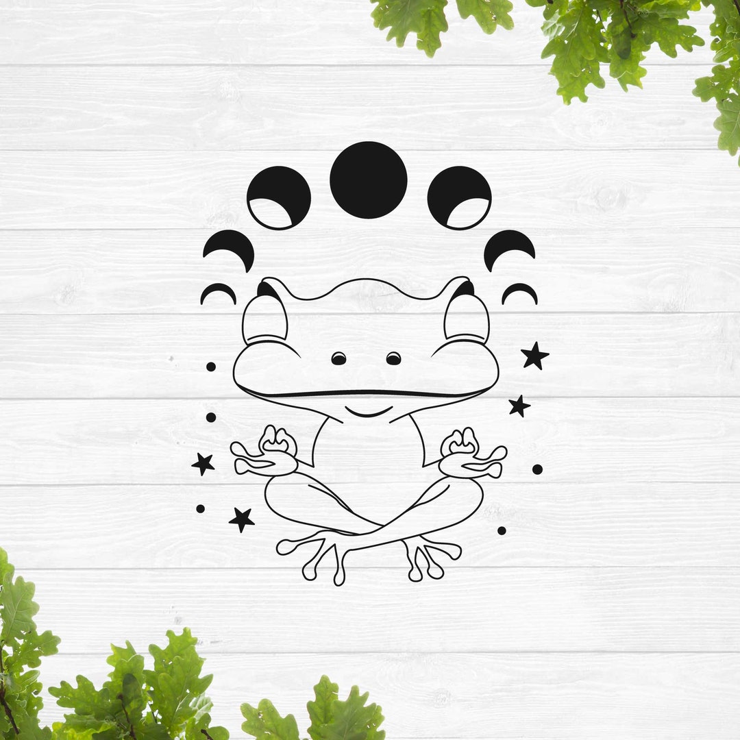 Frog Moon Svg, Celestial Svg, Halloween Svg, Mystical Toad Svg - Etsy
