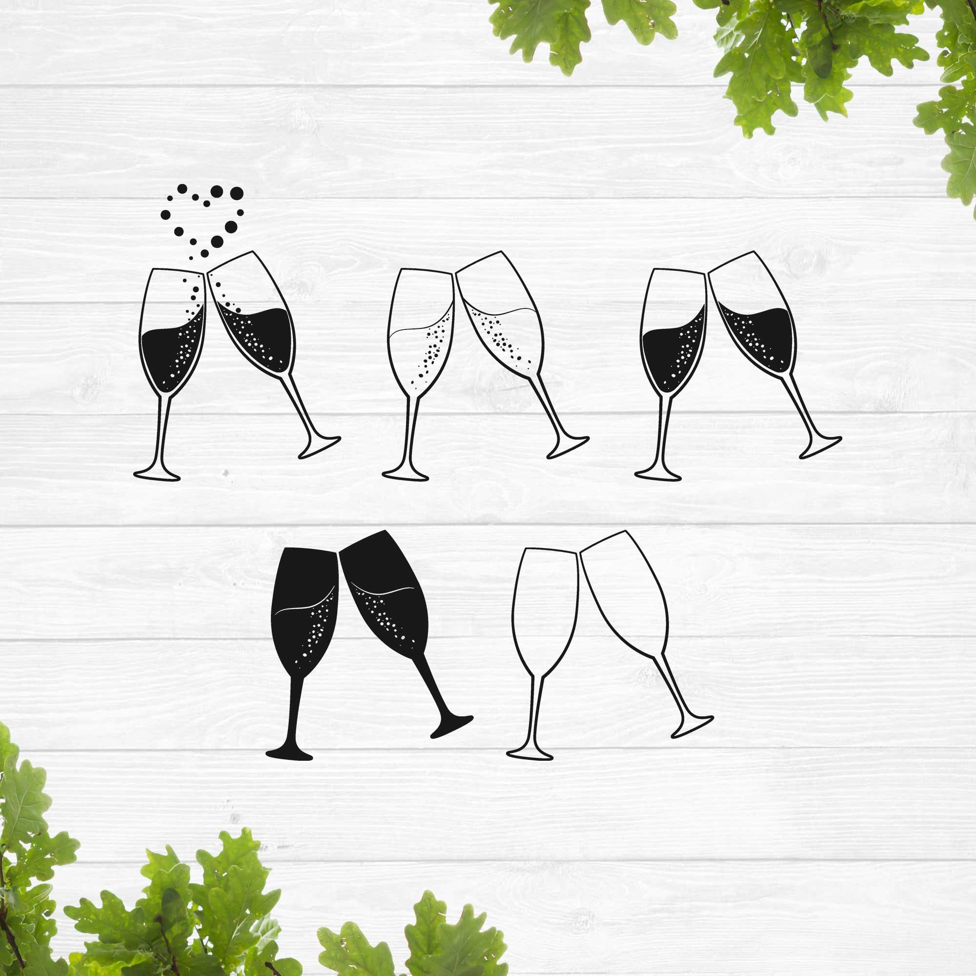 Champagne Toast Silhouette