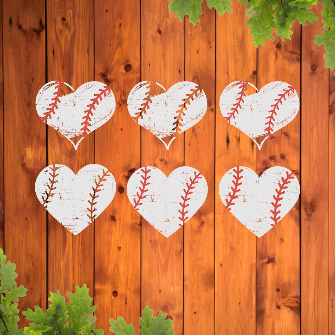 Distressed Baseball Heart Svg, Softball Heart Svg, Grunge Baseball Svg ...