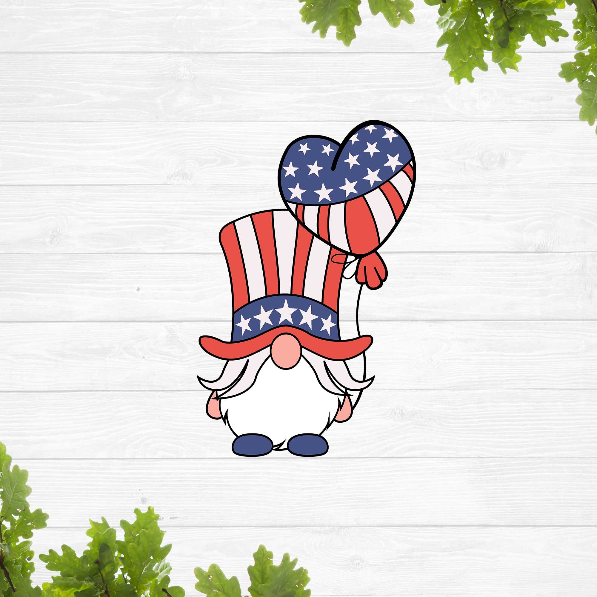 4th of July Gnomes Svg, Gnome With Balloon Svg, USA Gnome Svg ...