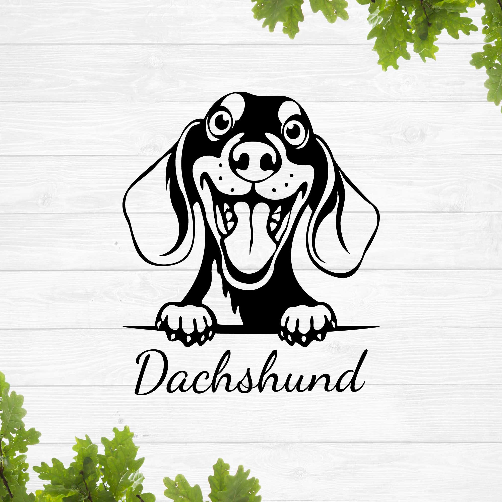 Dachshund Svg, Long Haired Dachshund Svg, Dog Head Svg, Funny Puppy Svg ...