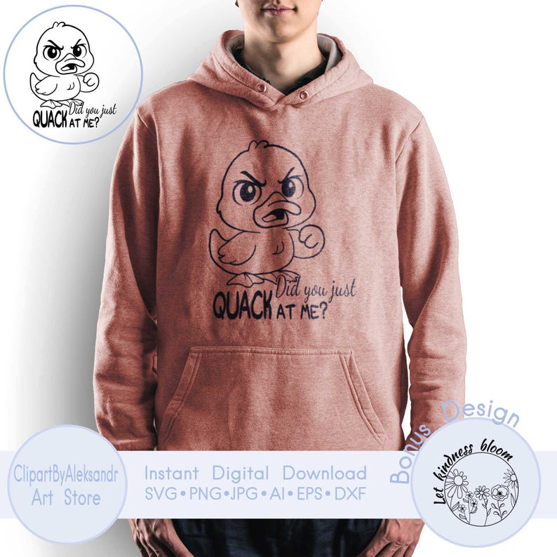 Angry Duck Svg, Funny Quack Quote Png Design, Kids Shirt Svg, Cartoon ...