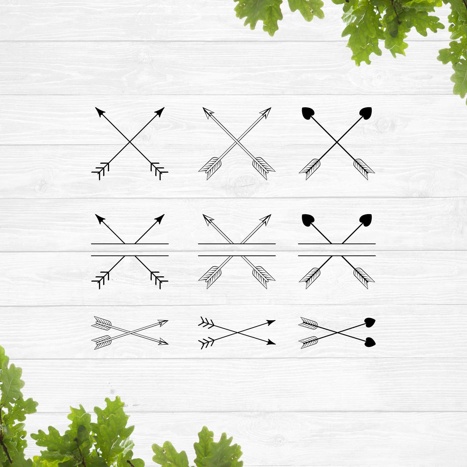 Crossed Arrows Svg, Arrow Monogram Svg, Tribal Arrows Svg, Hand Drawn ...