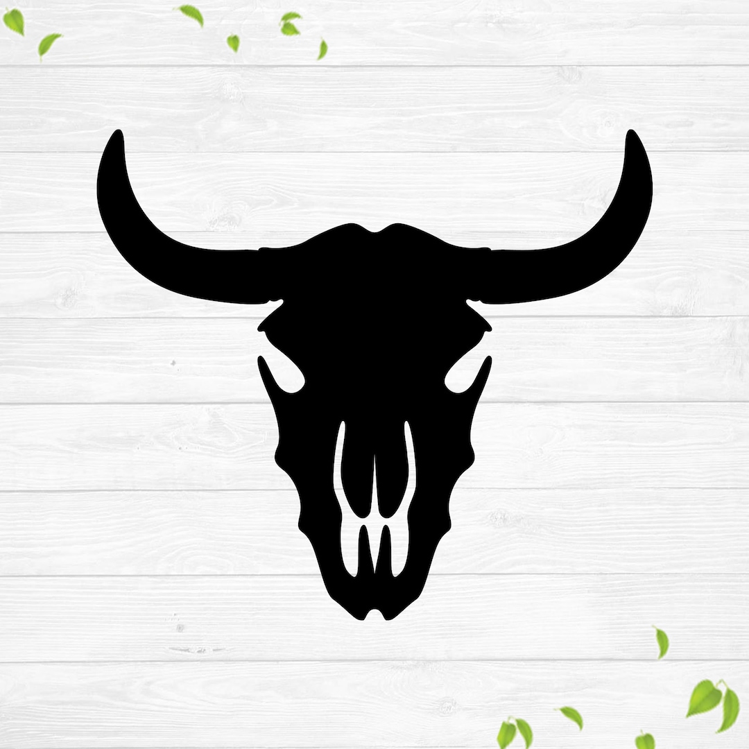 Bull Skull Svg File Cow Skull Svg Design Bull Head Sublimation Design ...