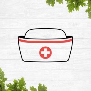 Nurses Hat Svg, Nurse Cap Svg, Doctor's Hat Svg, Red Cross Svg - Etsy