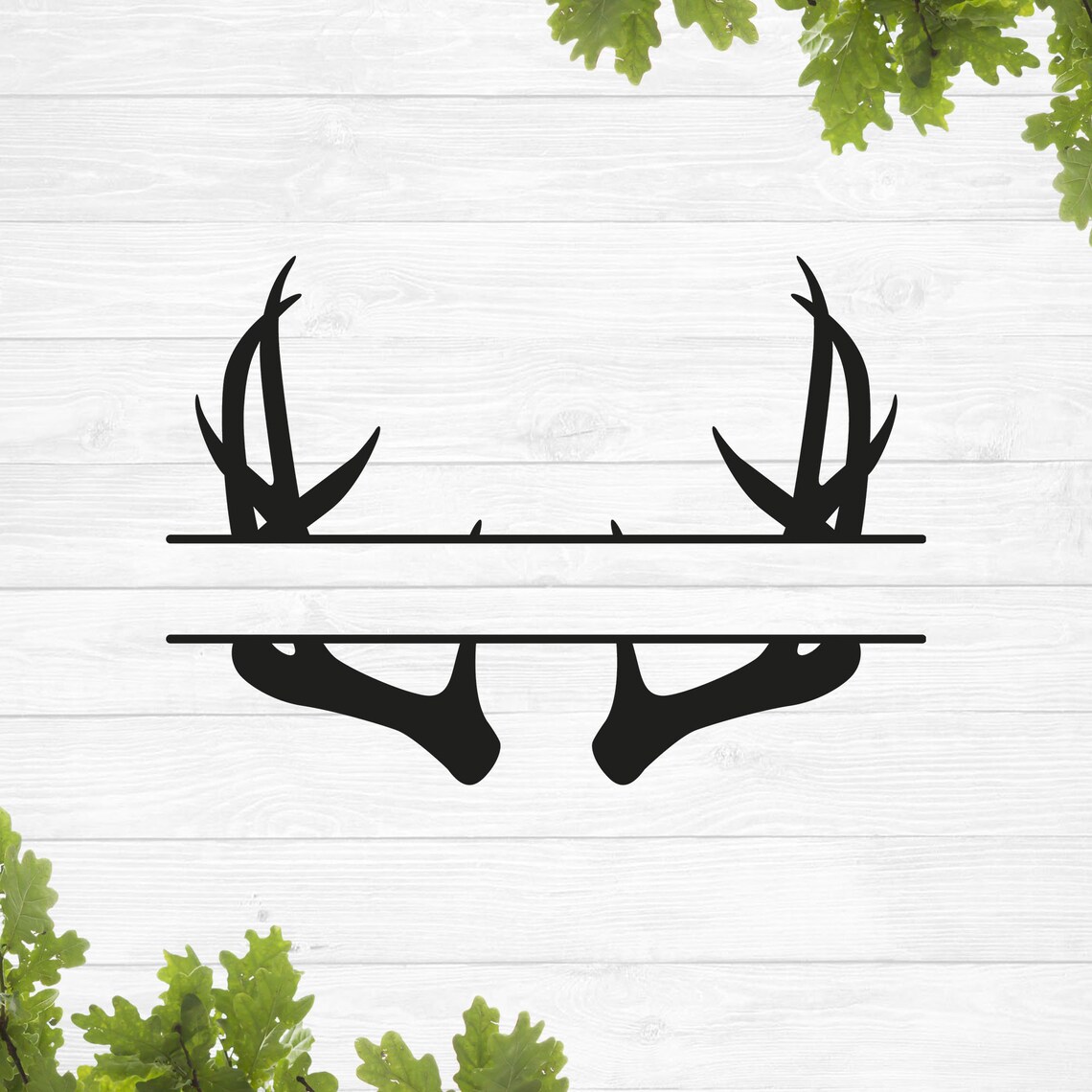 Reindeer Antler Svg Antler Monogram Svg Circle Monogram Svg - Etsy
