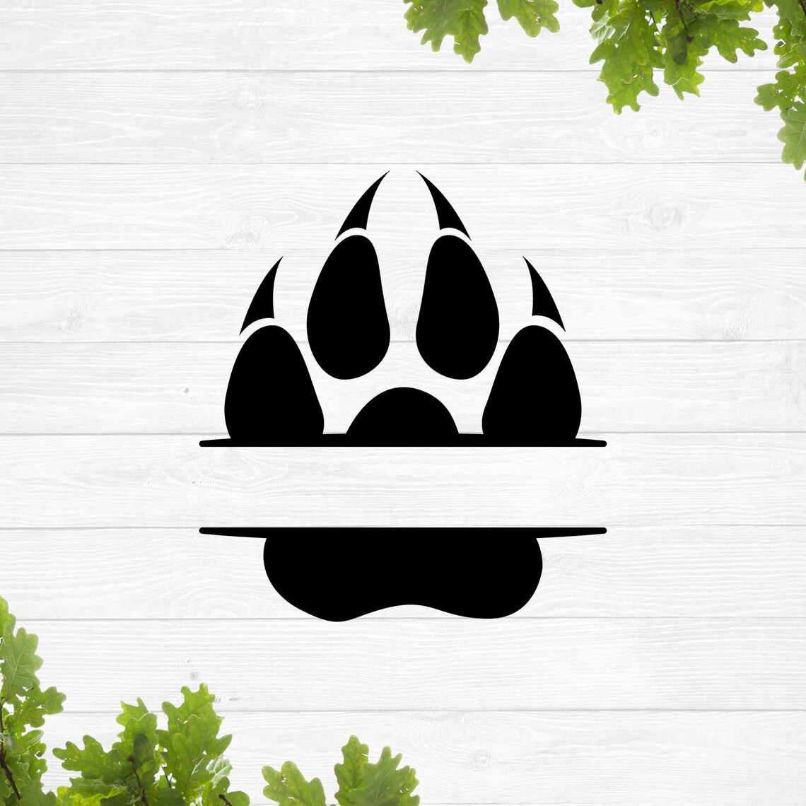 Wolf Paw Svg, Paw Monogram Svg, Paw Print Svg, Split Paw Svg - Etsy