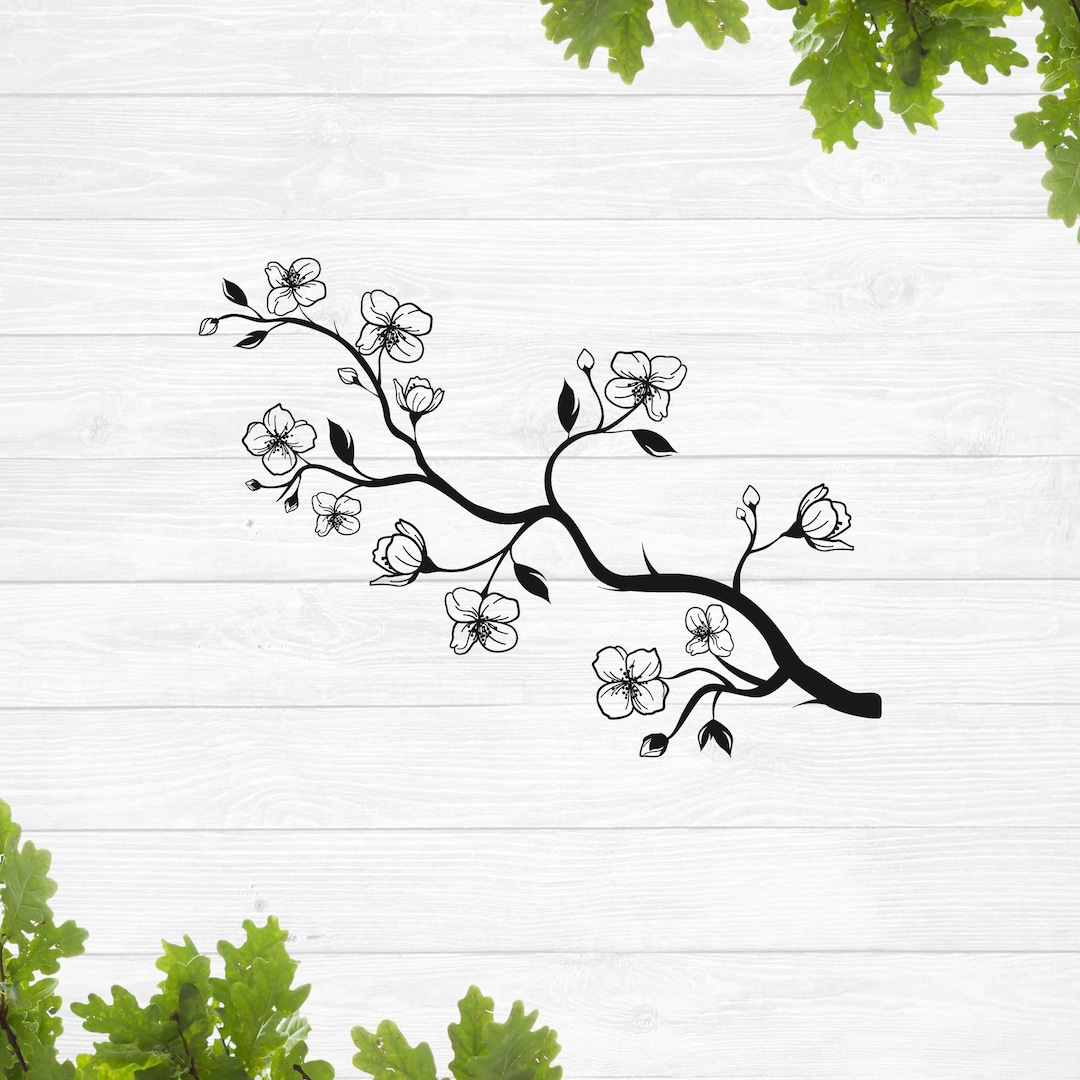 Cherry Blossom Svg, Sakura Svg, Cherry Blossom Branch Svg, Japanese ...