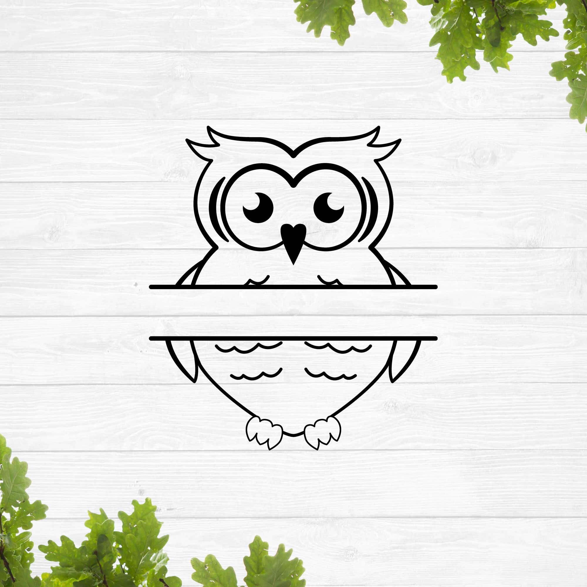 Monogram Owl Svg, Simple Owl Svg, Baby Owl Svg, Cute Owl Svg - Etsy