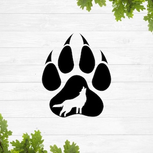 Wolf Paw Svg, Paw Monogram Svg, Paw Print Svg, Split Paw Svg - Etsy