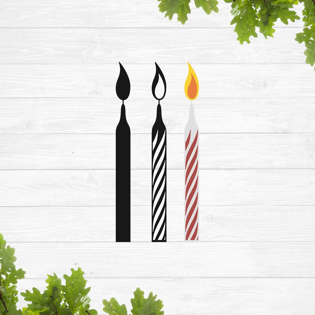 Birthday Candles Svg, Birthday Party Svg, Single Candle Svg - Etsy