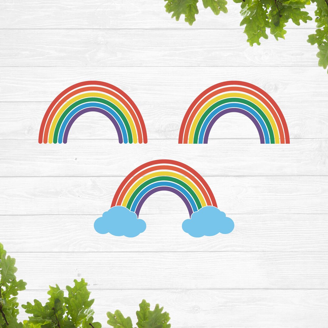 Rainbow Svg, Rainbow Clipart Svg, Simple Rainbow Svg, Rainbow With ...