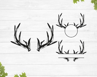 Antlers Monogram Svg - Etsy