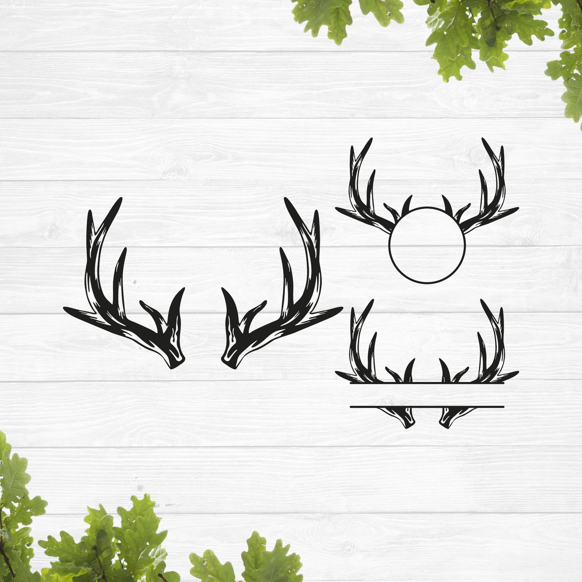 Buck Antler Outline
