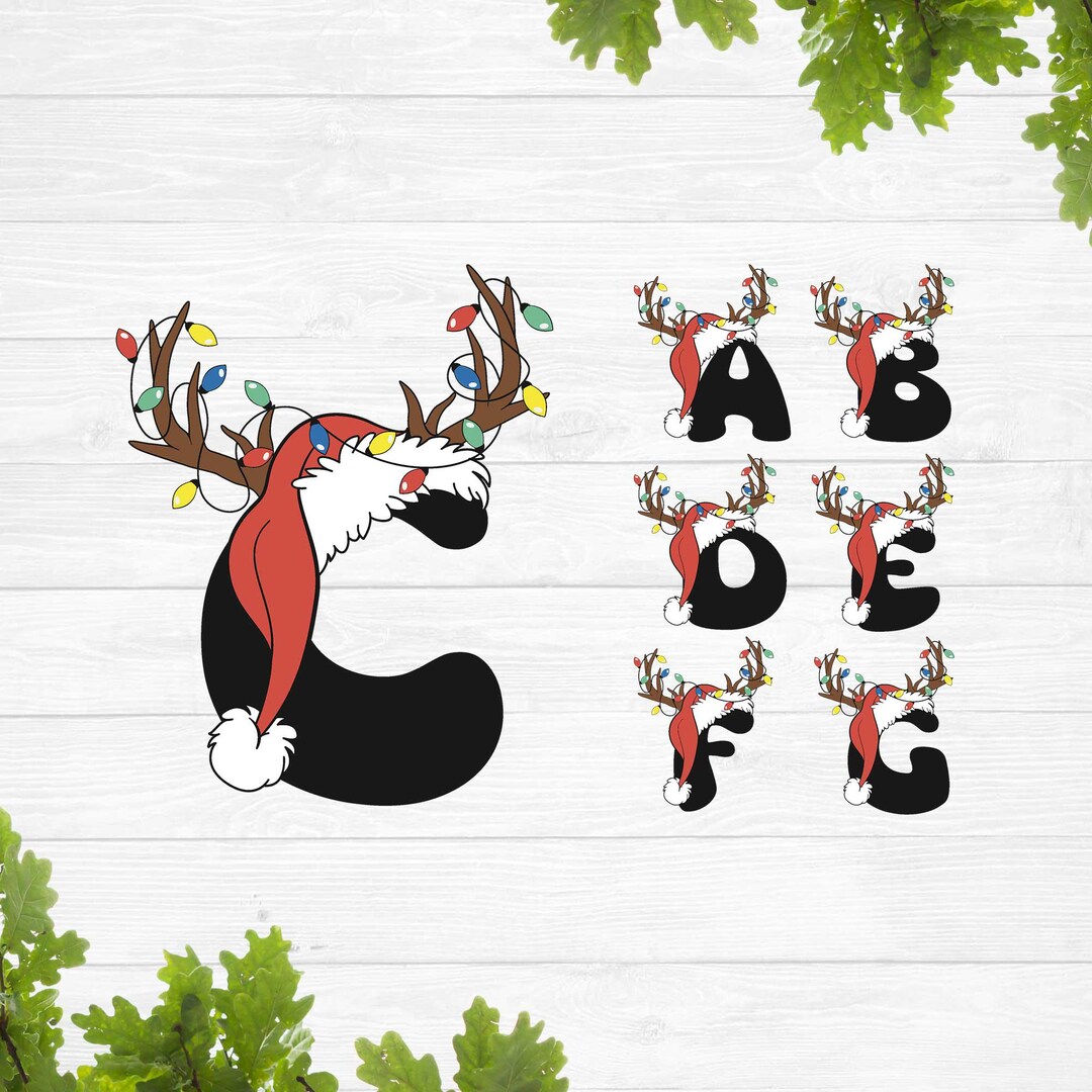 Christmas ABC Svg, Christmas Alphabet Clipart Bundle, Christmas Letter ...