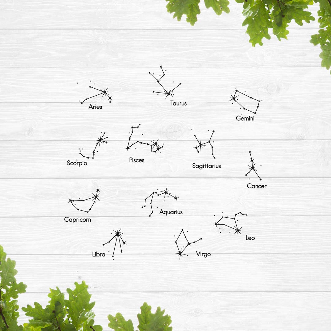 Сonstellation Svg, Star Zodiac Constellation Svg, Astrology Svg ...