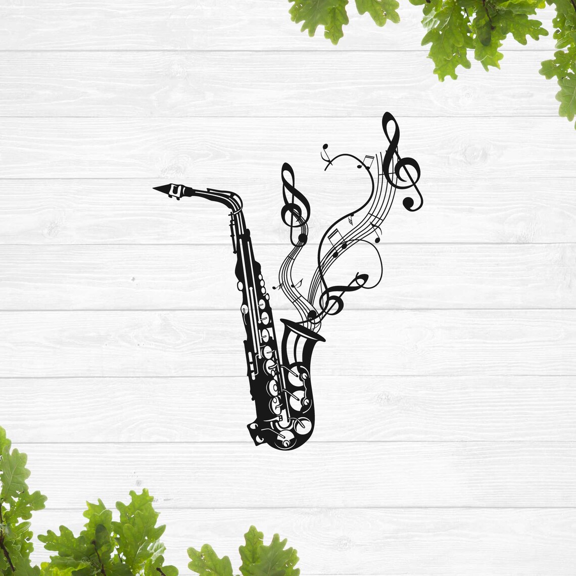 Saxophone With Notes and Music Kay Svg, Tenor Saxophone Svg, Jazz Svg ...