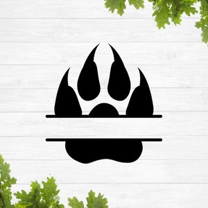 Panther Paws Svg, Panther Paw Print Svg, Paw Monogram Svg, Tiger Paw ...