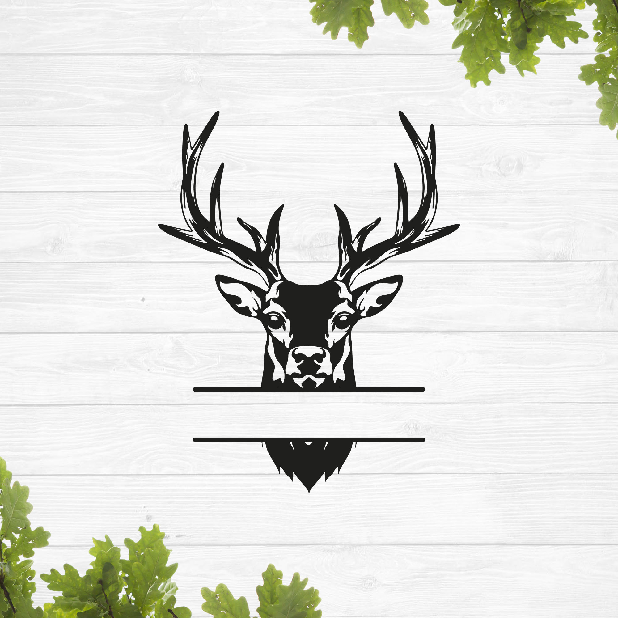 Mule Deer Svg Reindeer Monogram Svg Deer Head Svg - Etsy