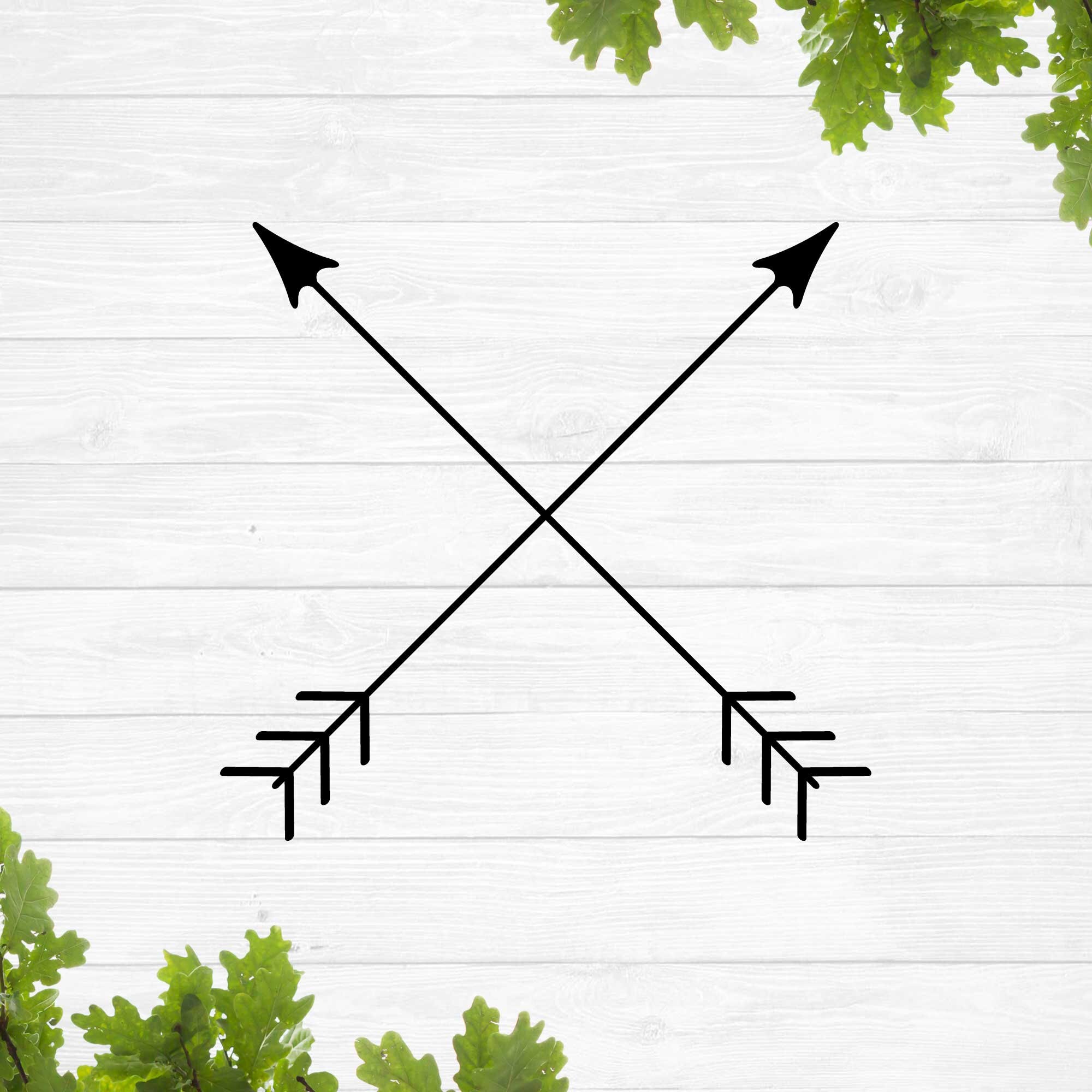 Crossed Arrows Svg, Arrow Monogram Svg, Tribal Arrows Svg, Hand Drawn ...