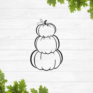 Stacked Pumpkins Svg, Stacked Pumpkin Png, Three Pumpkin Svg, Thankful ...