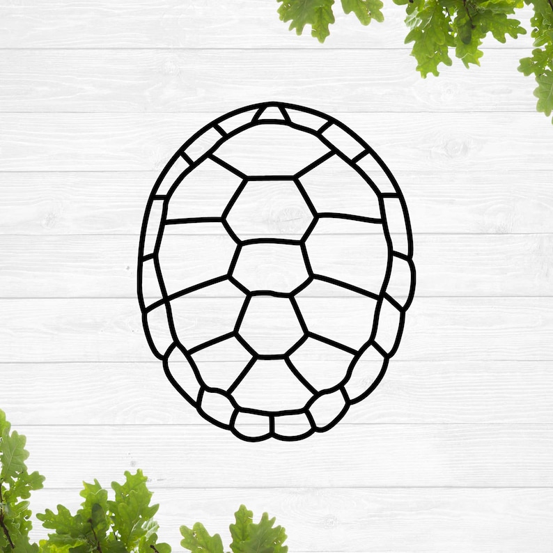 Turtle Shell Svg, Turtle Shell Stencil, Turtle Shell Silhouette, Simple ...